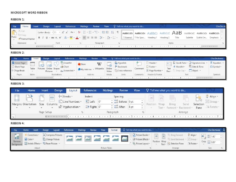 Microsoft Word Ribbon | PDF