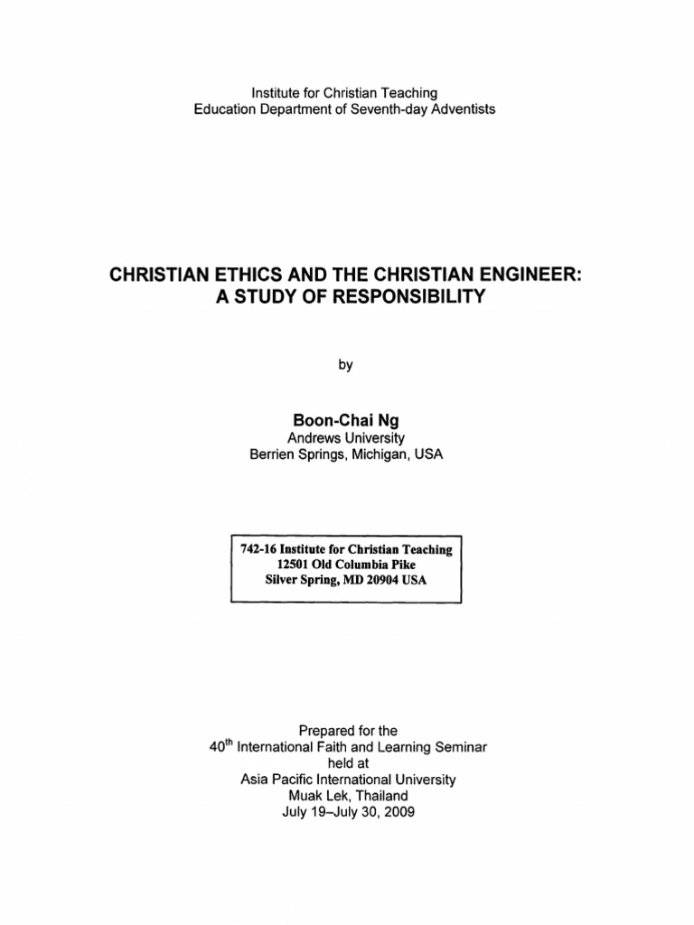 Etica Del Ingeniero | PDF | Ten Commandments | Engineering