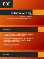 COLUMN WRITING TOPIC Maatatag Curriculum | PDF | Curriculum | Learning
