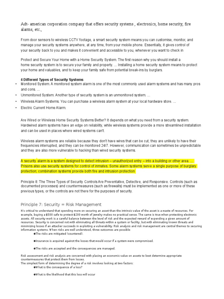 A Comprehensive Overview of Home Security Systems: Types of Systems ...