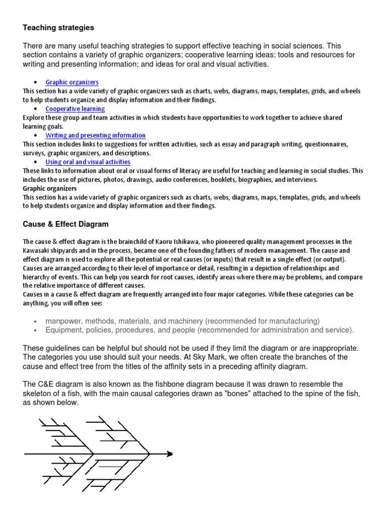 Teaching Strategies: Graphic Organizers | PDF | Causality | Graphics