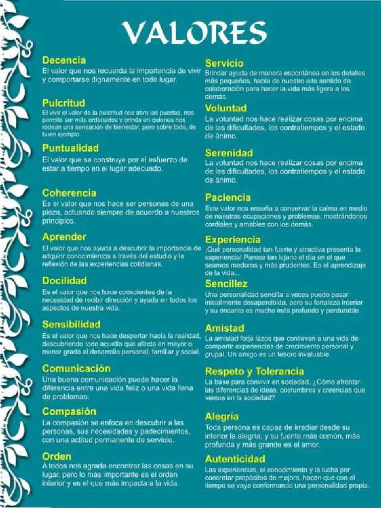 Lista de Valores | PDF