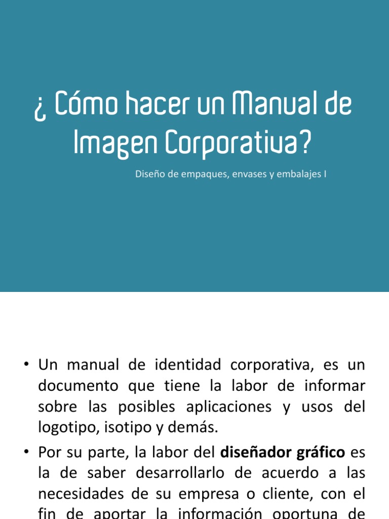 Cómo Hacer Un Manual de Imagen Corporativa | Descargar gratis PDF | Comunicación