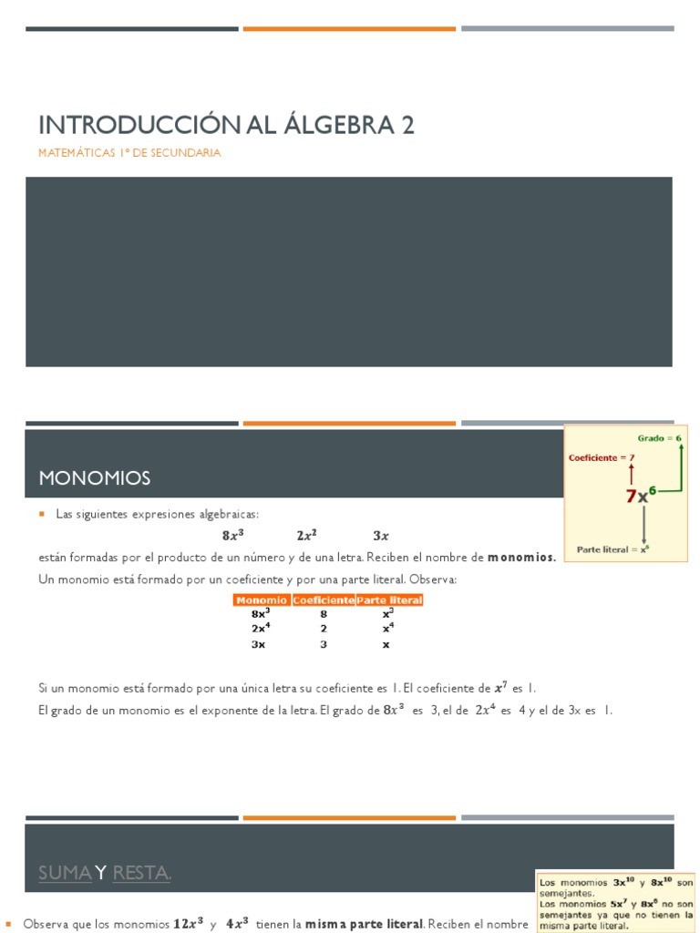 Introducción Al Álgebra 2 | PDF | Multiplicación | Álgebra abstracta
