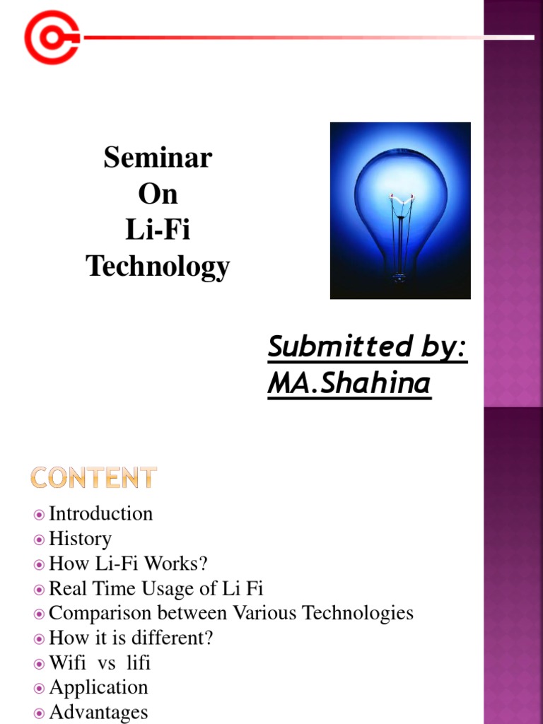 Shahina Lifi Technology | PDF | Wi Fi | Computer Networking
