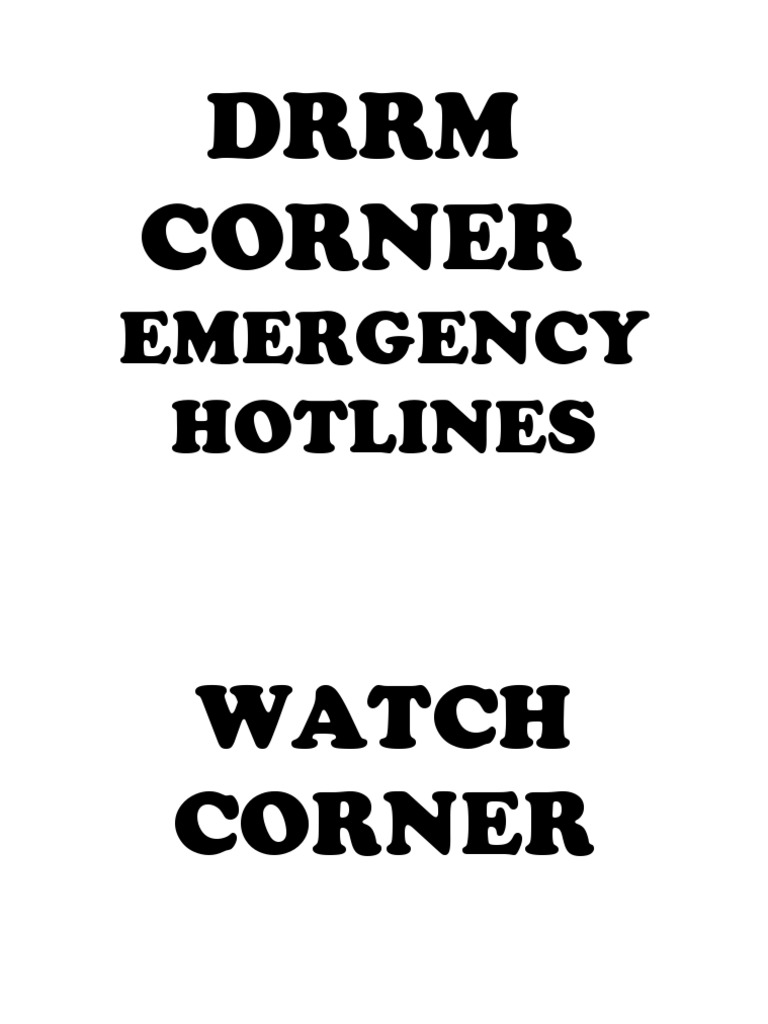 DRRM Corner | PDF