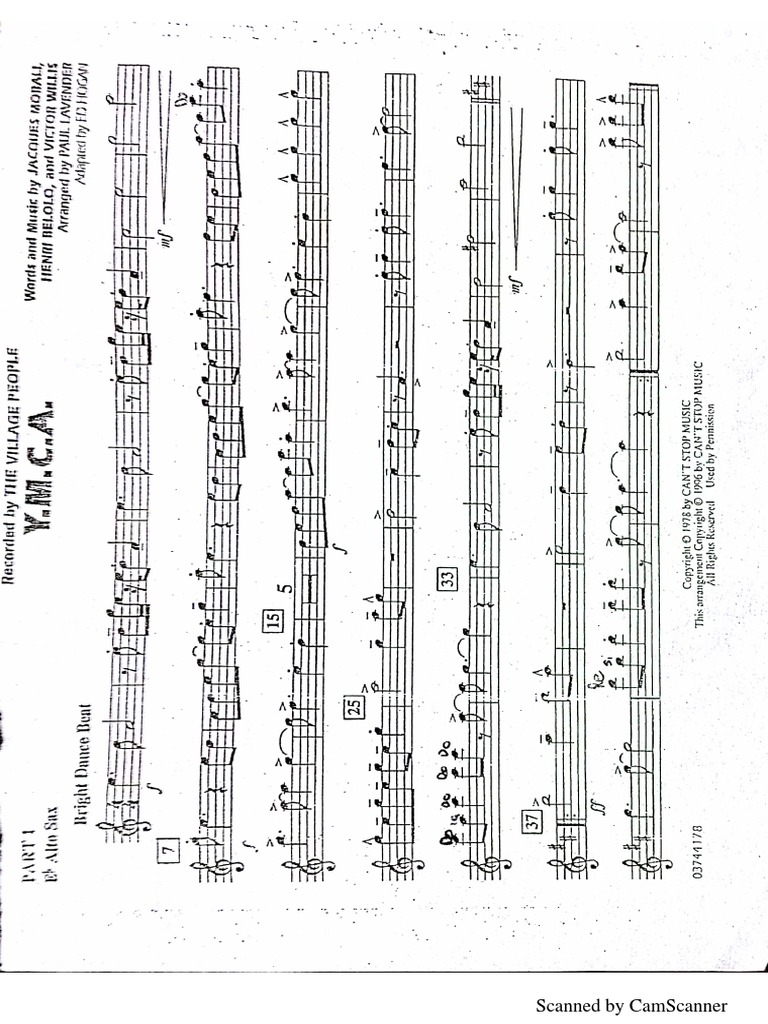 YMCA Partitura PDF | PDF