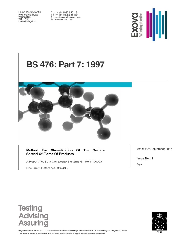 BS 476: Part 7: 1997: Method For Classification of The Surface Spread ...