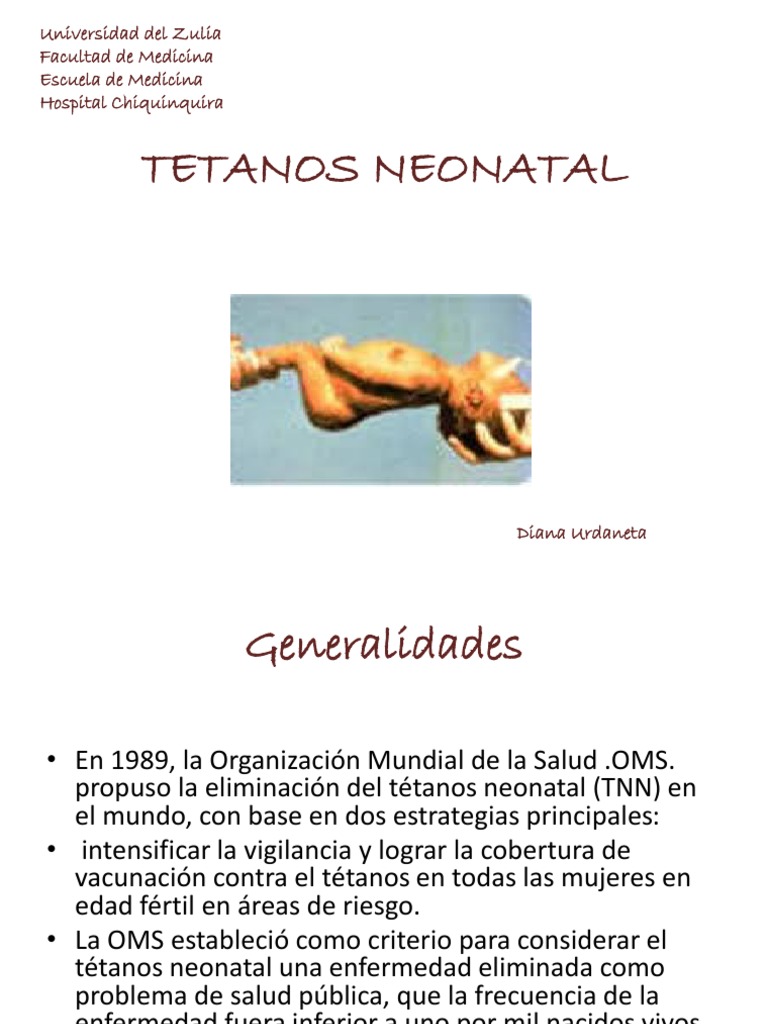 Tetanos Neonatal | PDF | Infantes | Medicina CLINICA