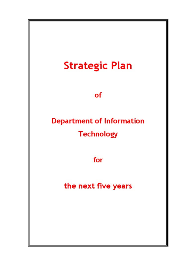Draft Strategy Plan DIT 310810 | PDF | E Government | Governance