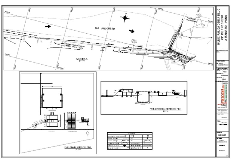 Plano Planta Perfil Ditribucion Ptar-A-01 PDF | PDF | Alcantarillado