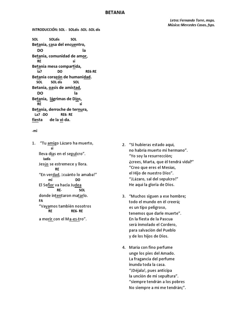 Betania Acordes | PDF | Perfume | Religión y creencia