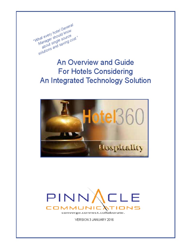 An Overview and Guide For Hotels Considering An Integrated Technology ...