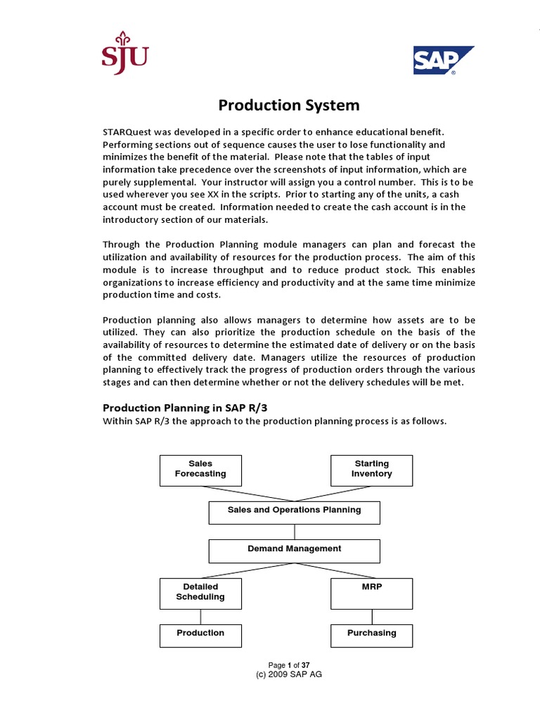 SAP Production Planning Script | PDF | Inventory | Debits And Credits