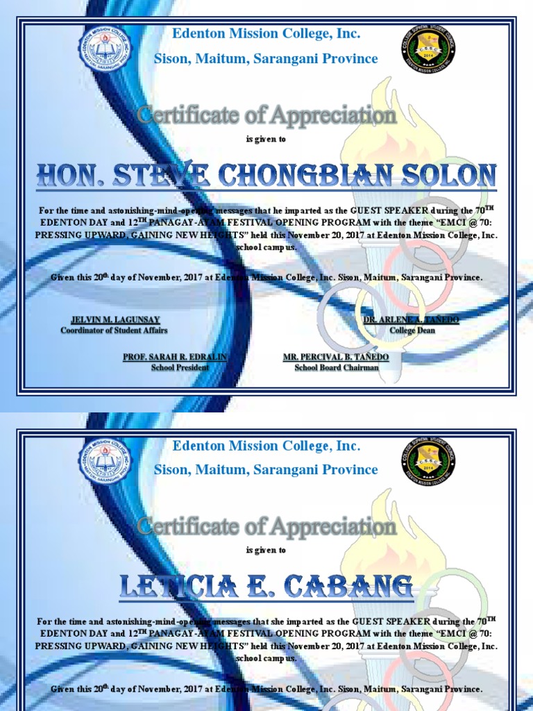 Edenton Mission College, Inc. Sison, Maitum, Sarangani Province | PDF