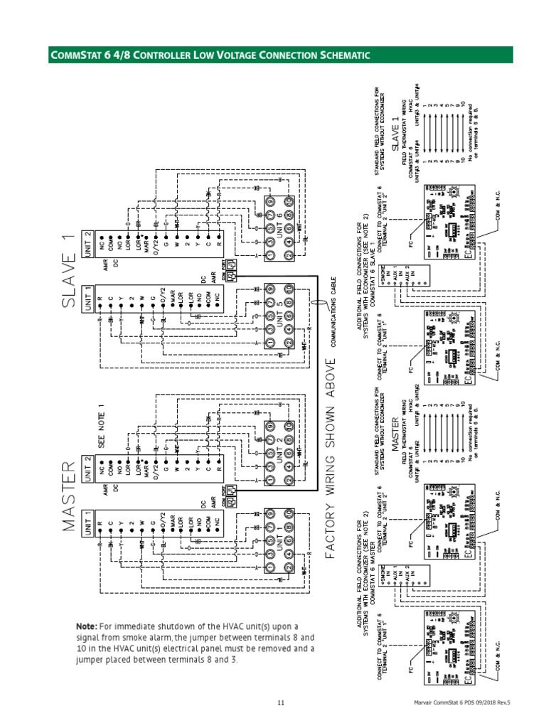 CommStat 6 Controller Low Voltage Wiring Diagram | PDF ...
