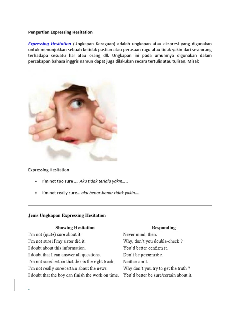 Expression of Hesitation | PDF