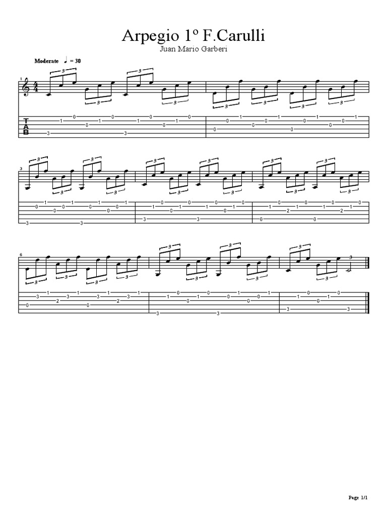 Arpegio 1º F.carulli | PDF
