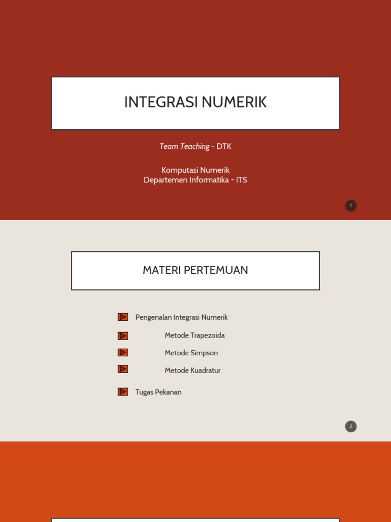 10 - Integrasi Numerik | PDF