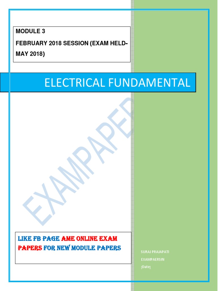 Module 3 Electrical Fundamentals Q&A | PDF | Inductor | Inductance