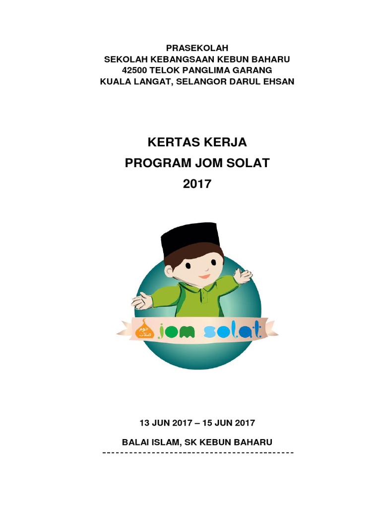 Kertas Kerja Jom Solat | PDF