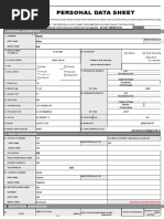 Personal Data Sheet Form Guide | PDF | Affidavit | Crime & Violence