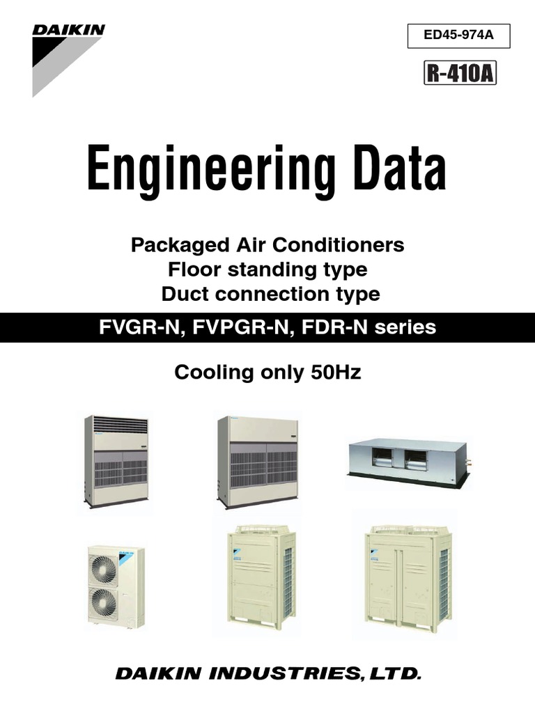 Daikin Engineering Data Packaged Air Conditioners PDF | PDF | Air ...