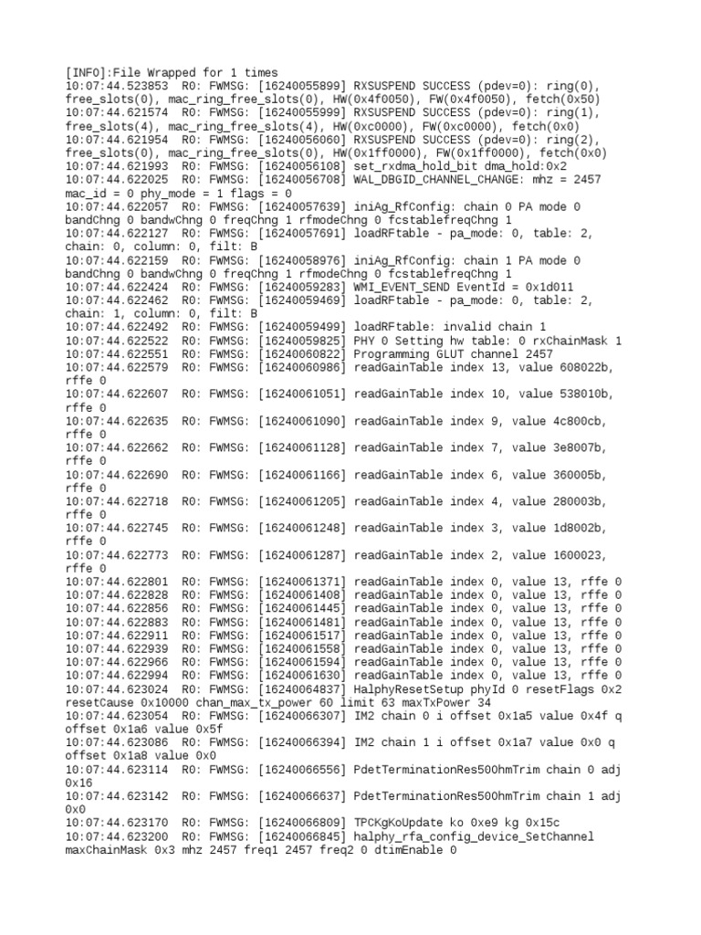 Cnss FW Logs Current | Download Free PDF | Signal Processing | Electrical Circuits
