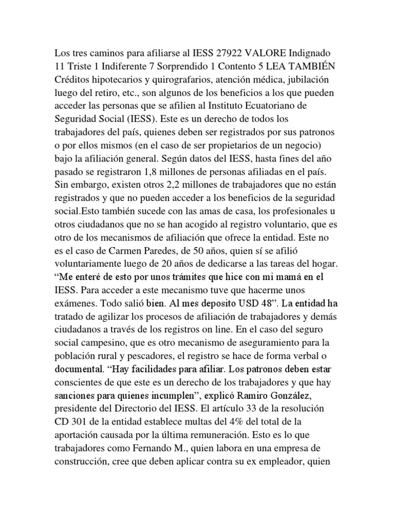 Aportaciones Iess | PDF | Gobierno