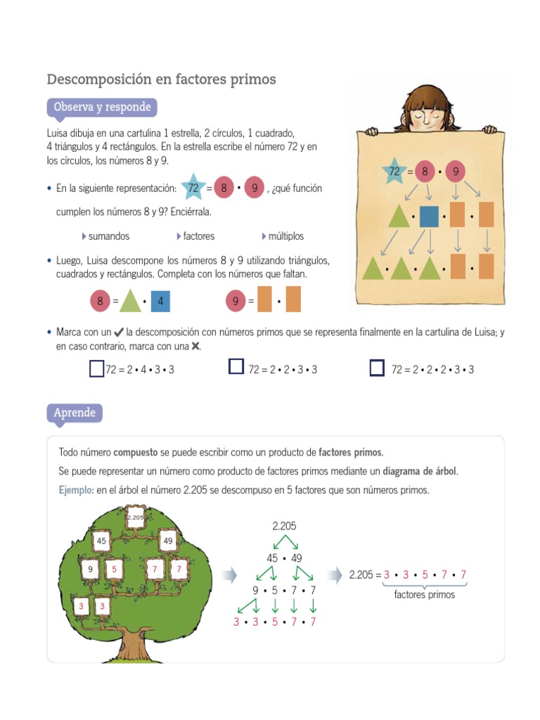 factores primos.pdf | Física y matemáticas | Matemáticas