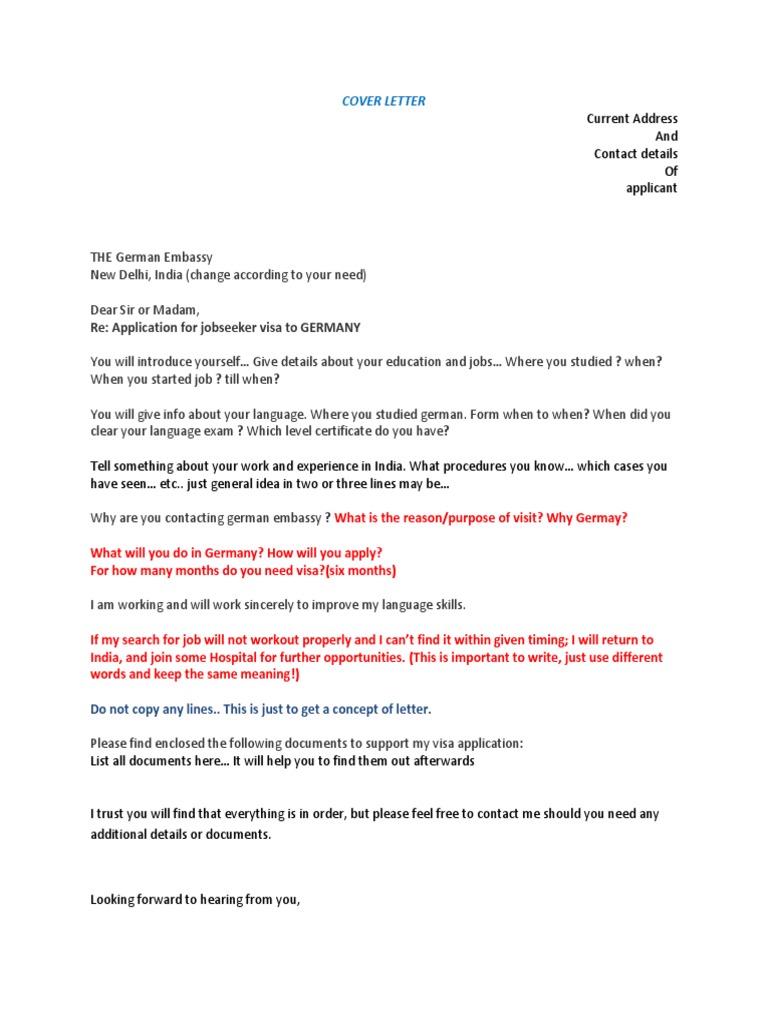 Job Seeker Cover Letter Format | PDF | Travel Visa