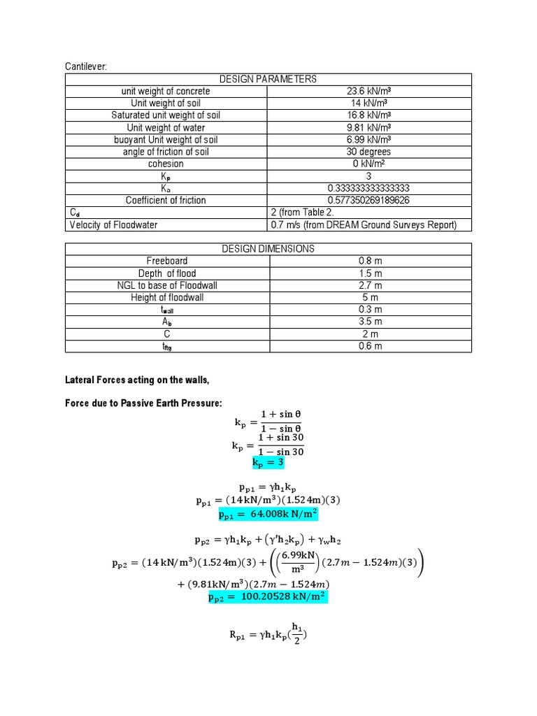 Lateral Forces Acting On The Walls, Force Due To Passive Earth Pressure ...