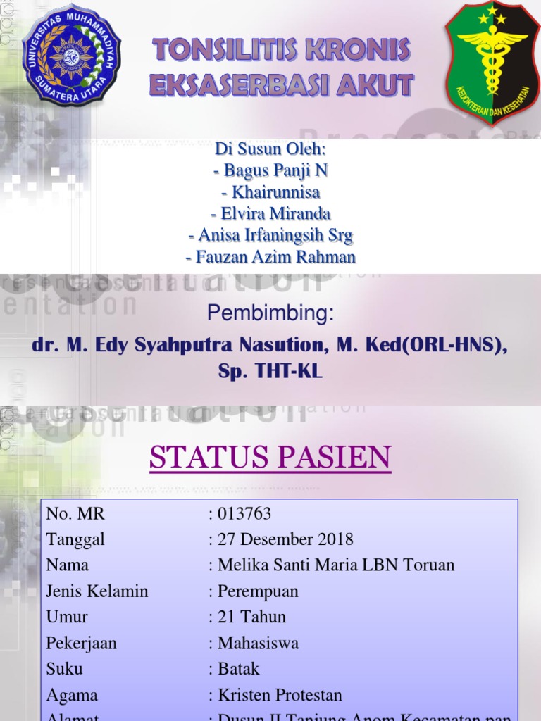 Tutorial Klinik Tonsilitis Akut | PDF