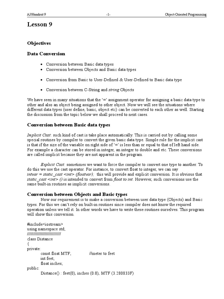 9 - Data Conversion | PDF | Data Type | Computer Programming