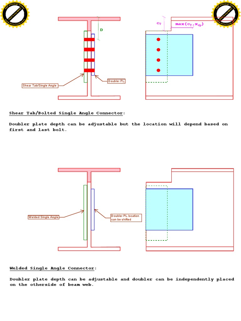 AESG Doubler Plate Vs Connector | PDF | Joining | Mechanical Engineering