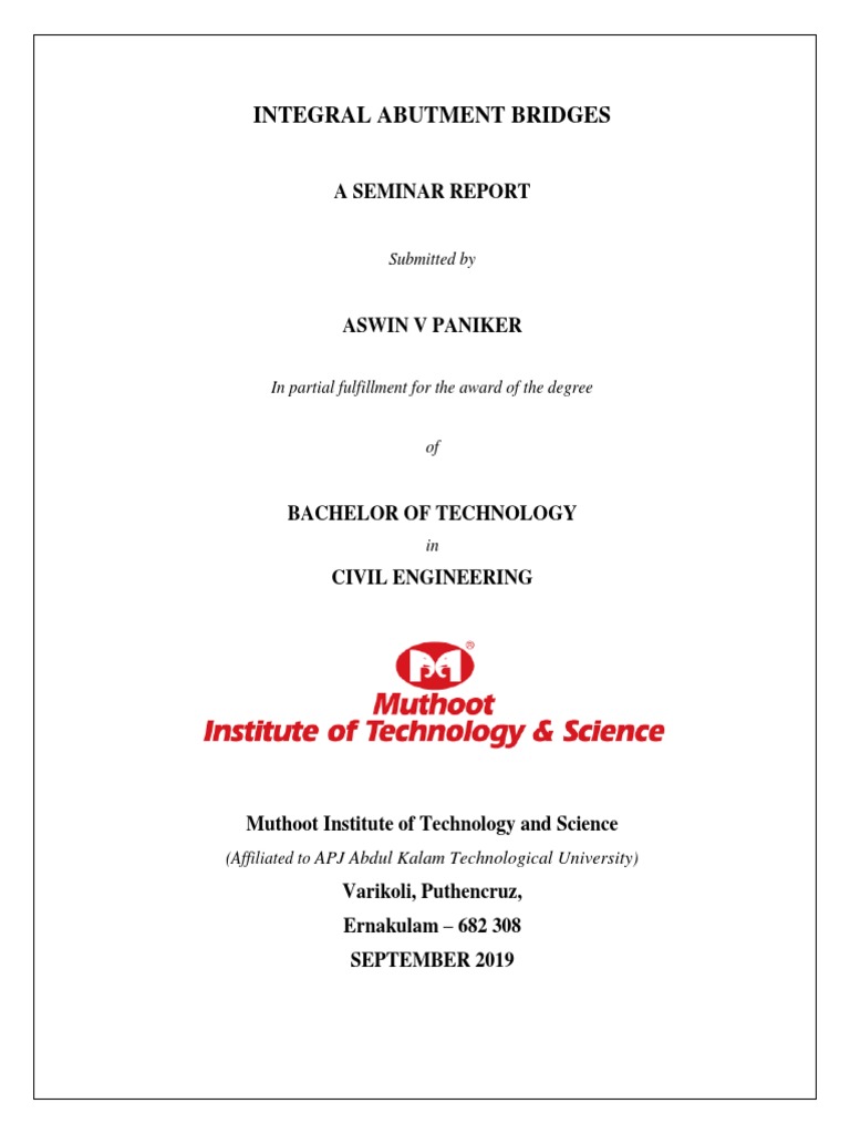 Integral Abutment Bridges Report | PDF | Deep Foundation | Buckling