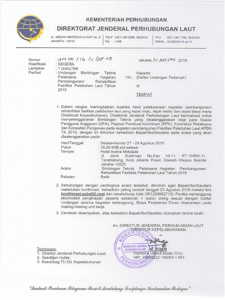 SKB 2 Dirjenhubla DG 1 Deputy | PDF