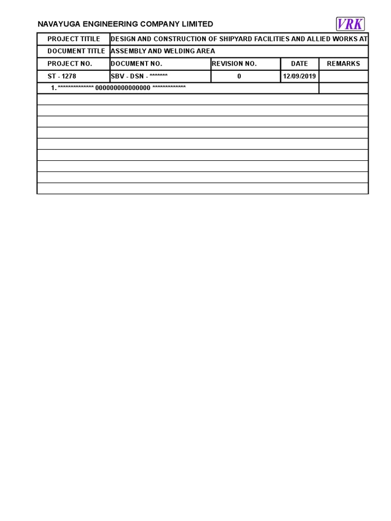 Shipyard Assembly & Welding Schedule | PDF | Nature