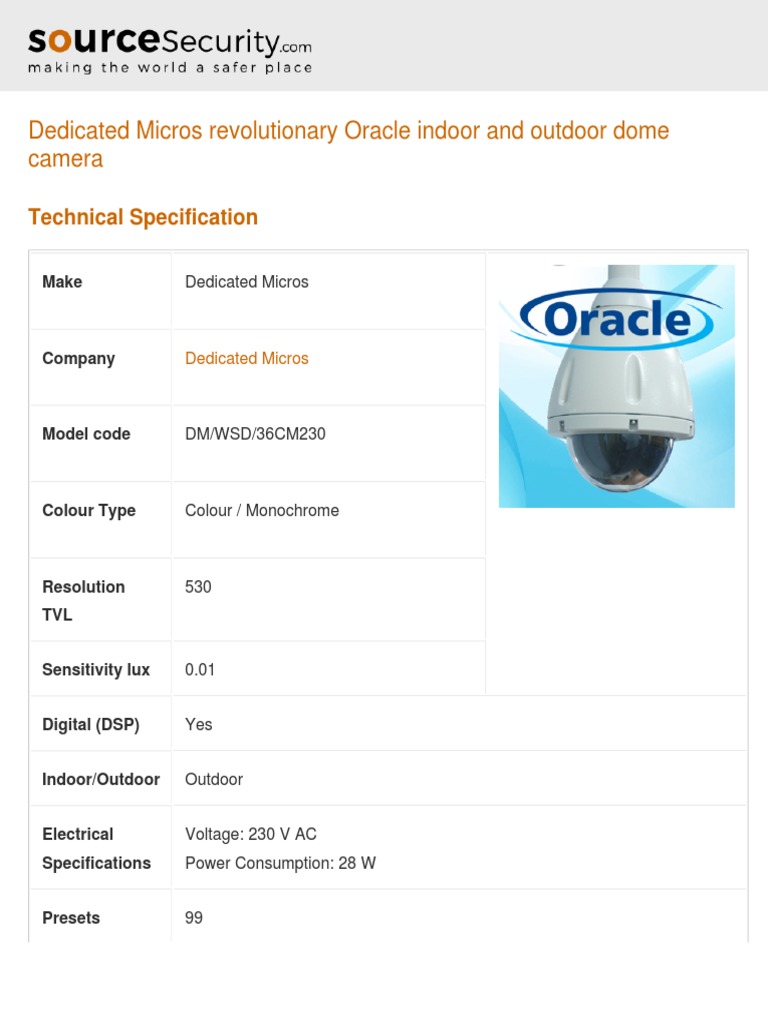 Dedicated Micros DM WSD 36cm230 | PDF | Digital Video Recorder | Video