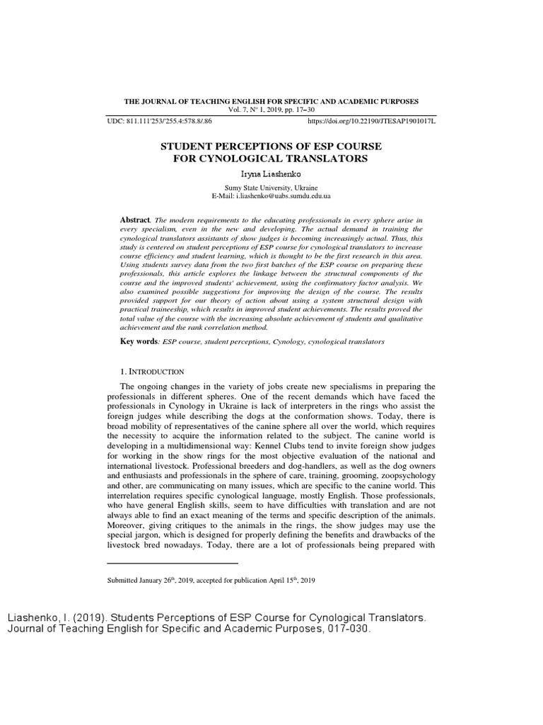 Journal For ESP and Academic Purposes | PDF | Educational Assessment ...