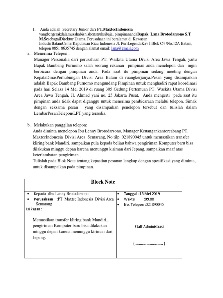 Blocknote Dan LPT | PDF | Bisnis | Pengelolaan Keuangan & Uang