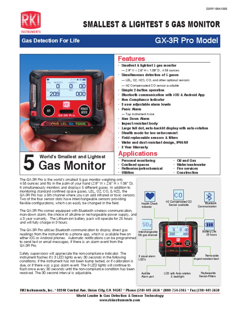 Smallest & Lightest 5 Gas Monitor | PDF | Nature