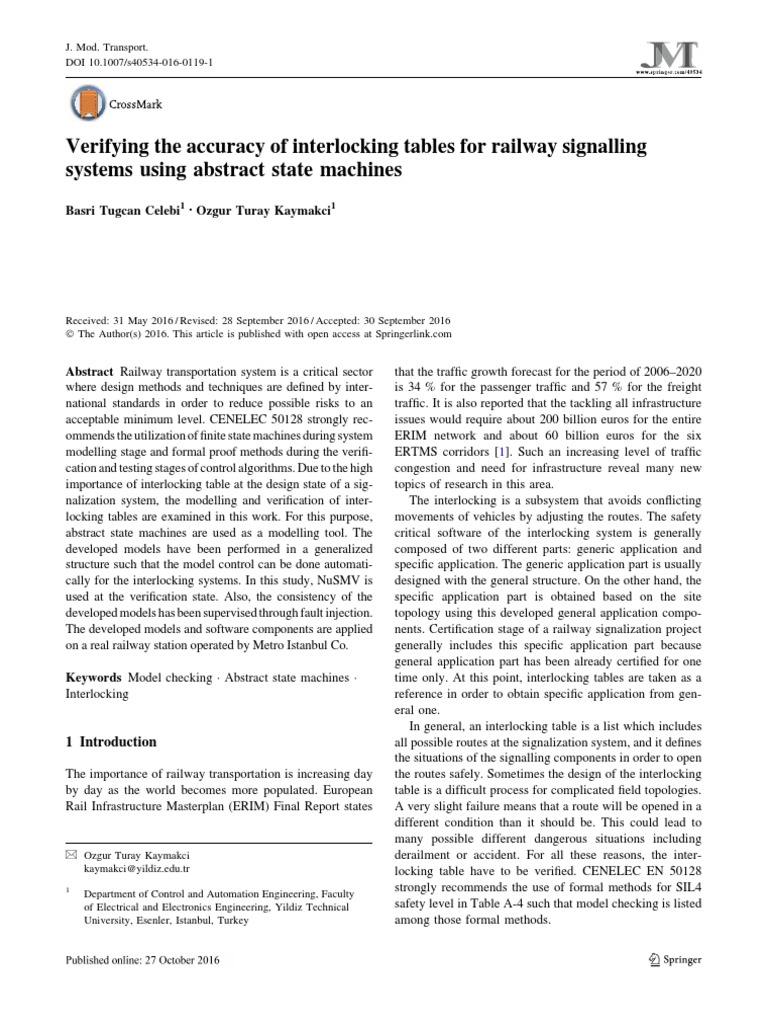 Interlocking Tables Pdf Formal Verification Function Mathematics
