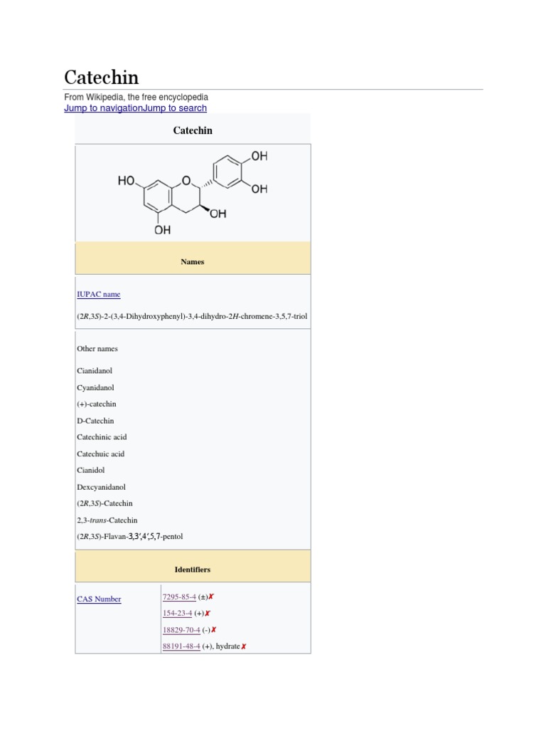 Catechin PDF | PDF | Organic Chemistry | Chemistry