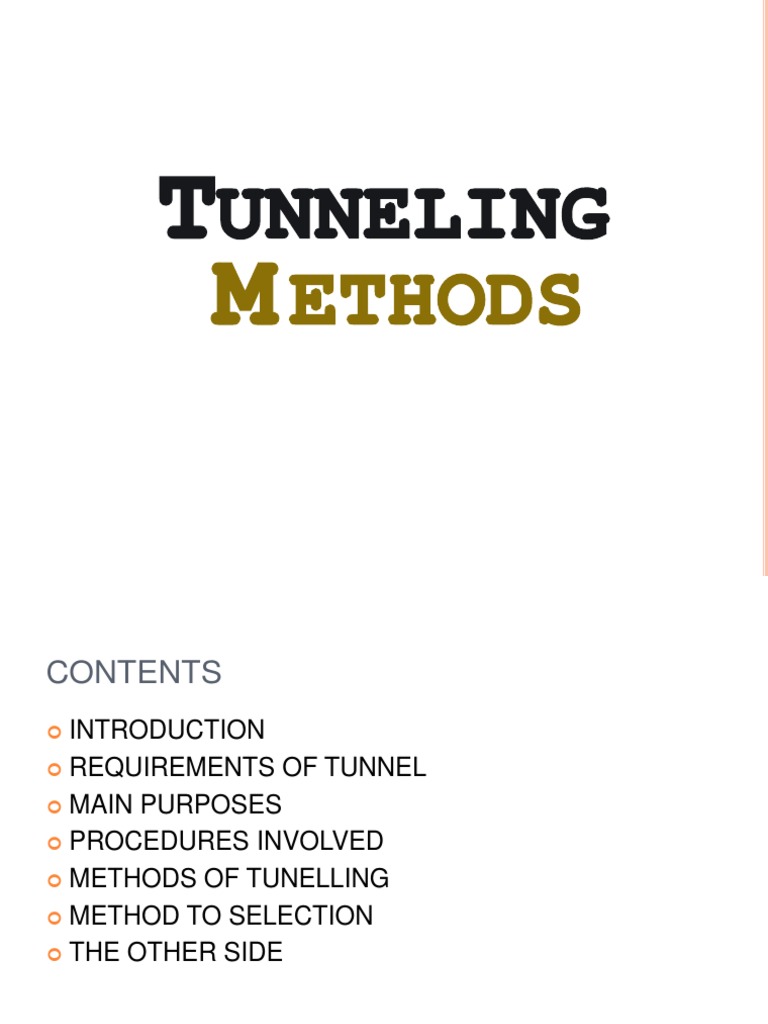 Tunnelling Methods | PDF | Tunnel | Economic Sectors