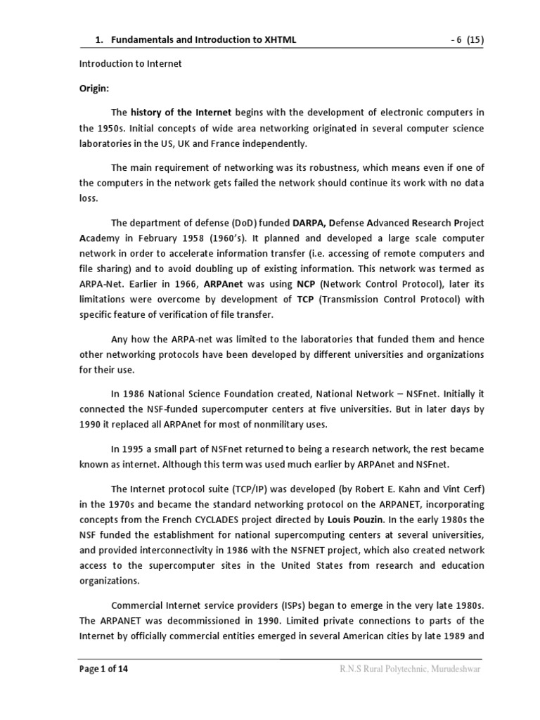 01 - Fundamentals and Introduction To XHTML | PDF | Web Server ...