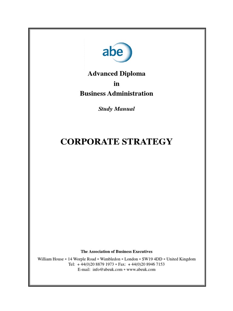 Corporate Strategy PDF | PDF | Strategic Management | Strategic Planning