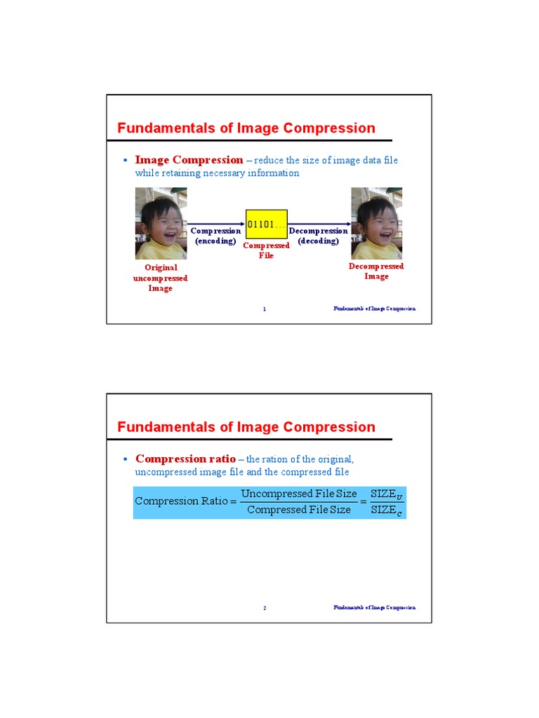 Fundamentals of Image Compression PDF | PDF | Data Compression | Signal ...