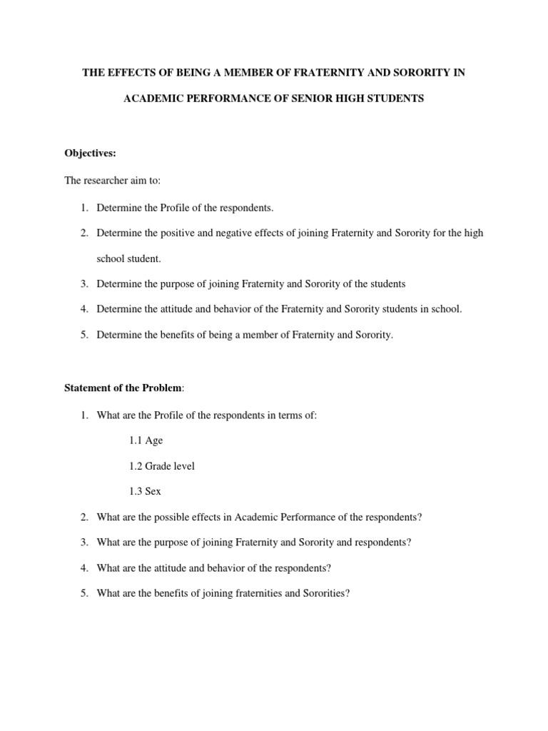 Purpose and Effects of Fraternity Membership | PDF