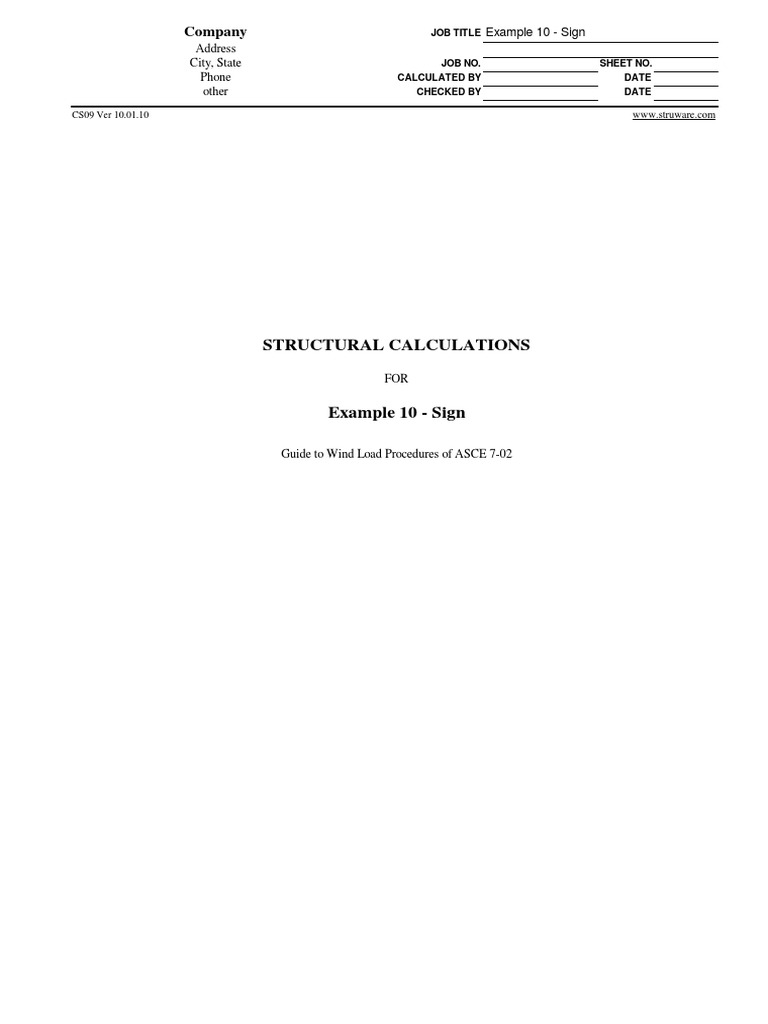 ASCE 7 Wind Load Guide for Sign Structure | PDF | Area | Physics